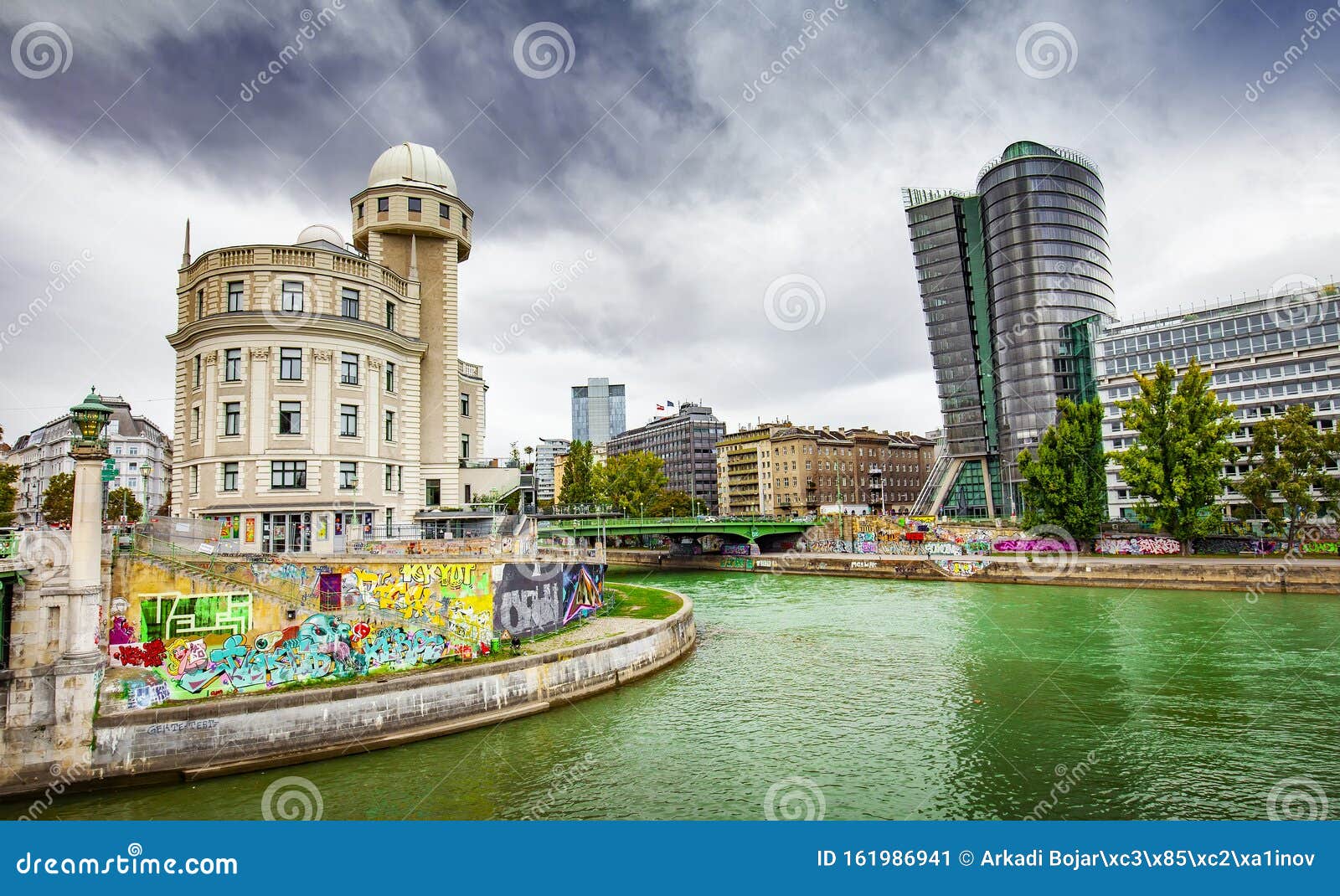 Danube Canal and Vienna City View Editorial Photo - Image of river ...