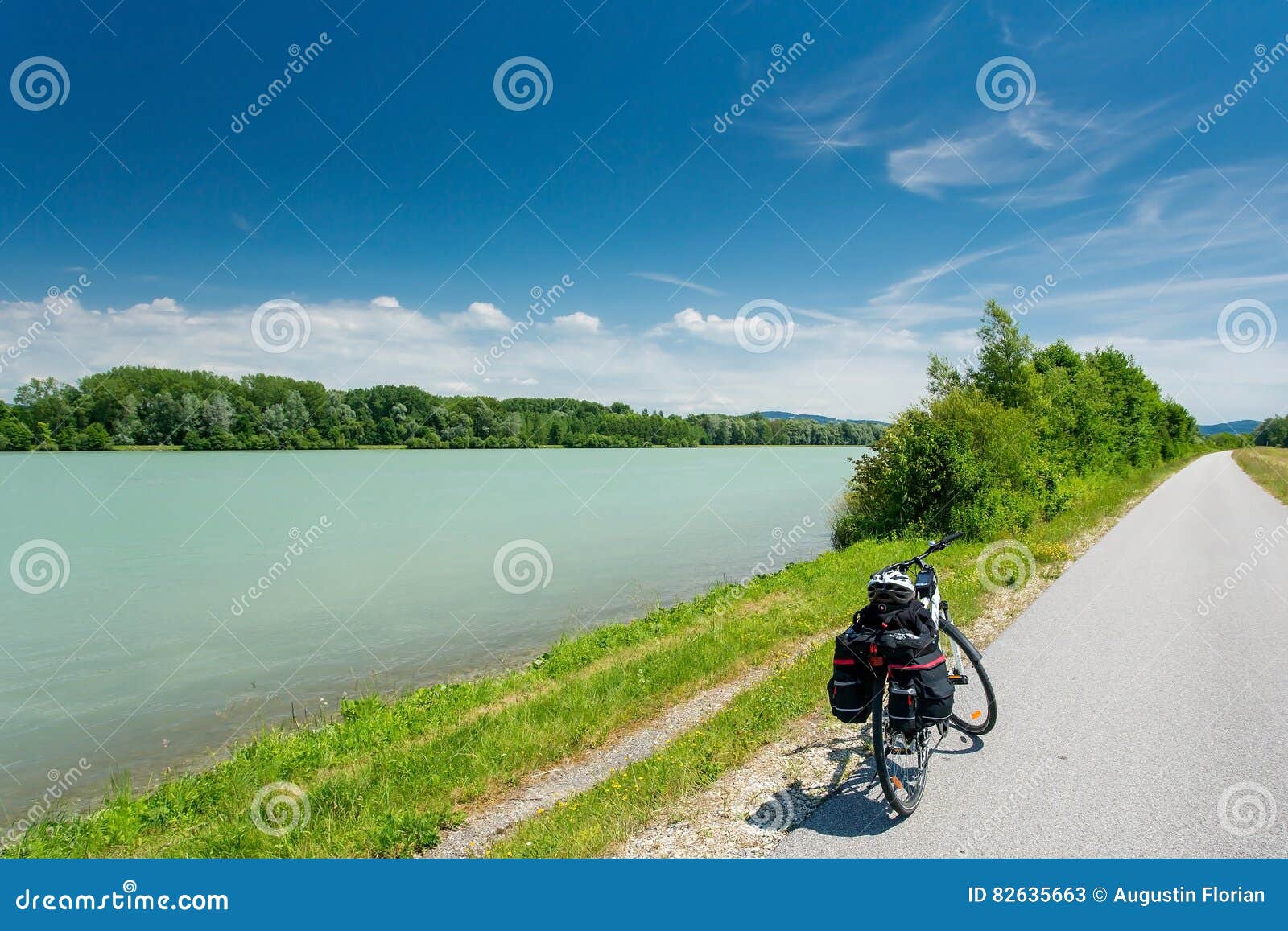 Danube Cycle Path / Trail / Route Stock Image - Image of adventure ...