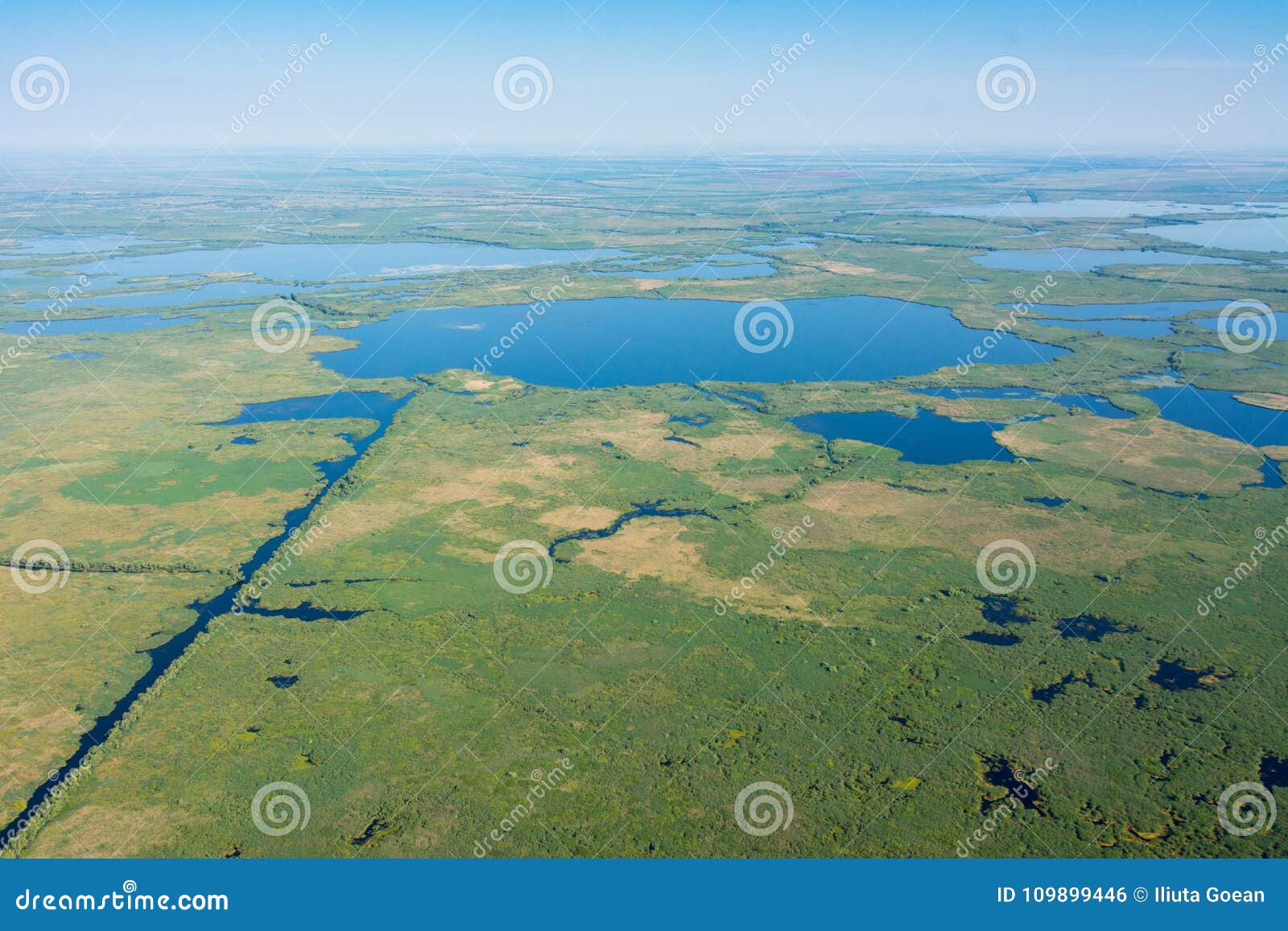 Danube Delta Aerial View Over Unique Nature Stock Photo - Image of view ...