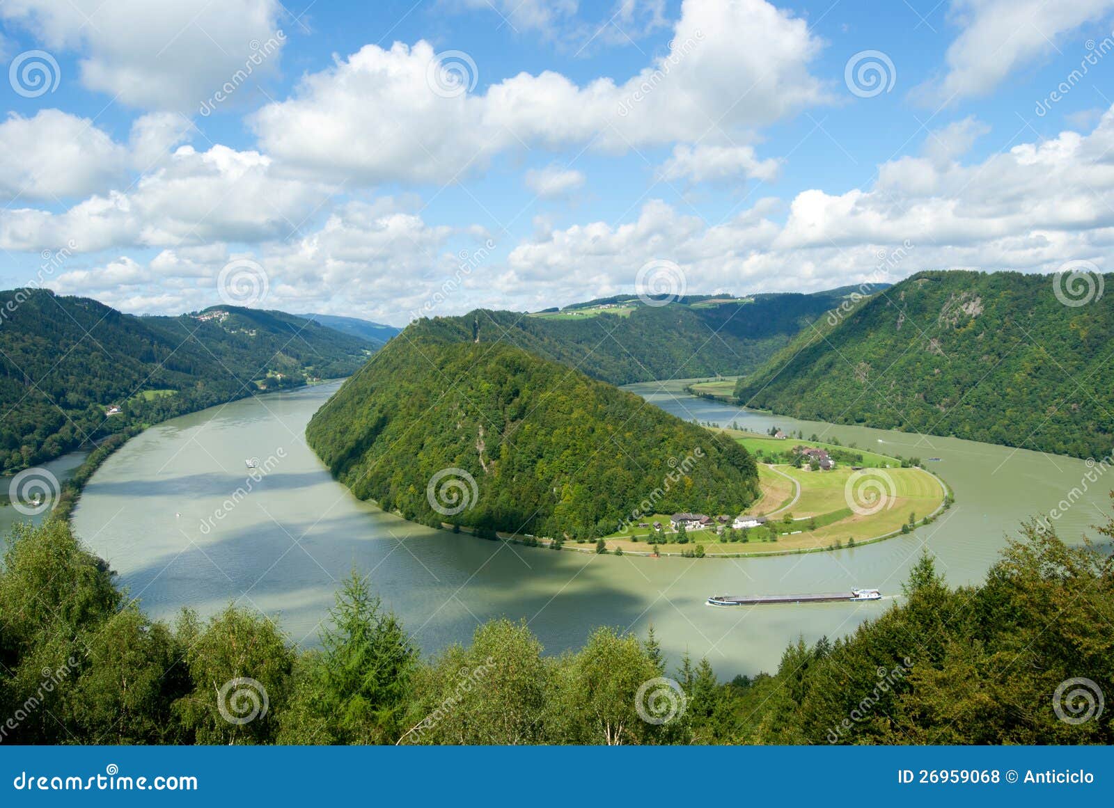 Danube Meander Schloegener Schlinge in Austria Stock Photo - Image of ...