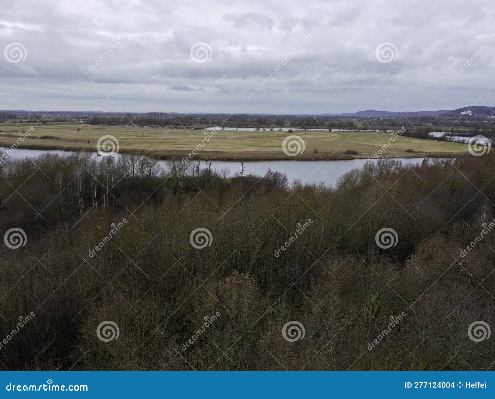 Danube River with Beautiful Untouched Water Landscape Stock Photo ...