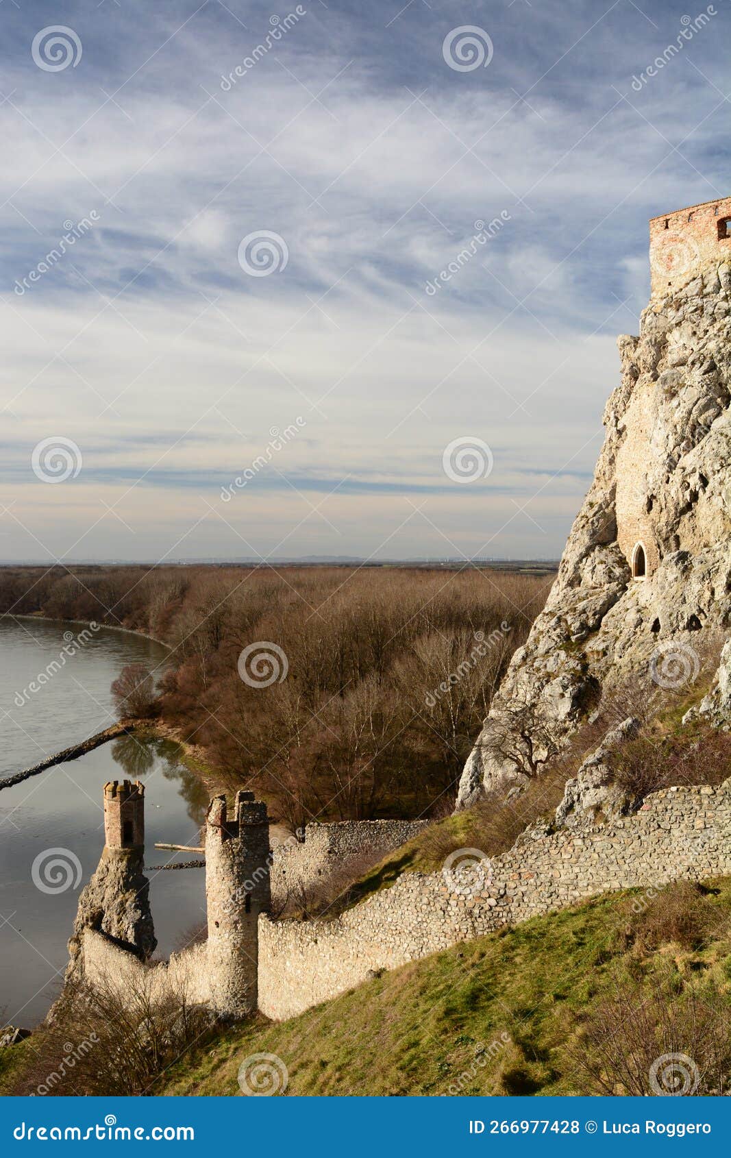 Danube River, Maiden Tower and Devin Castle. Bratislava. Slovakia Stock ...