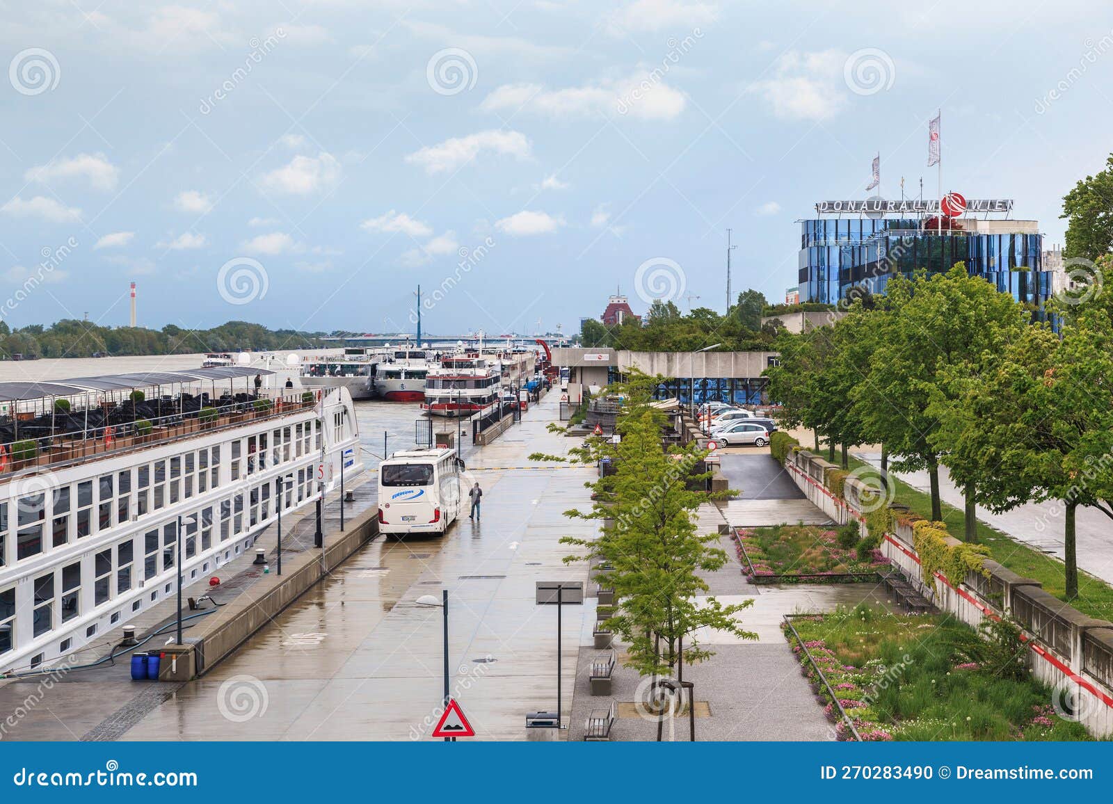 Danube River Port of Vienna, Austria Editorial Image - Image of ...