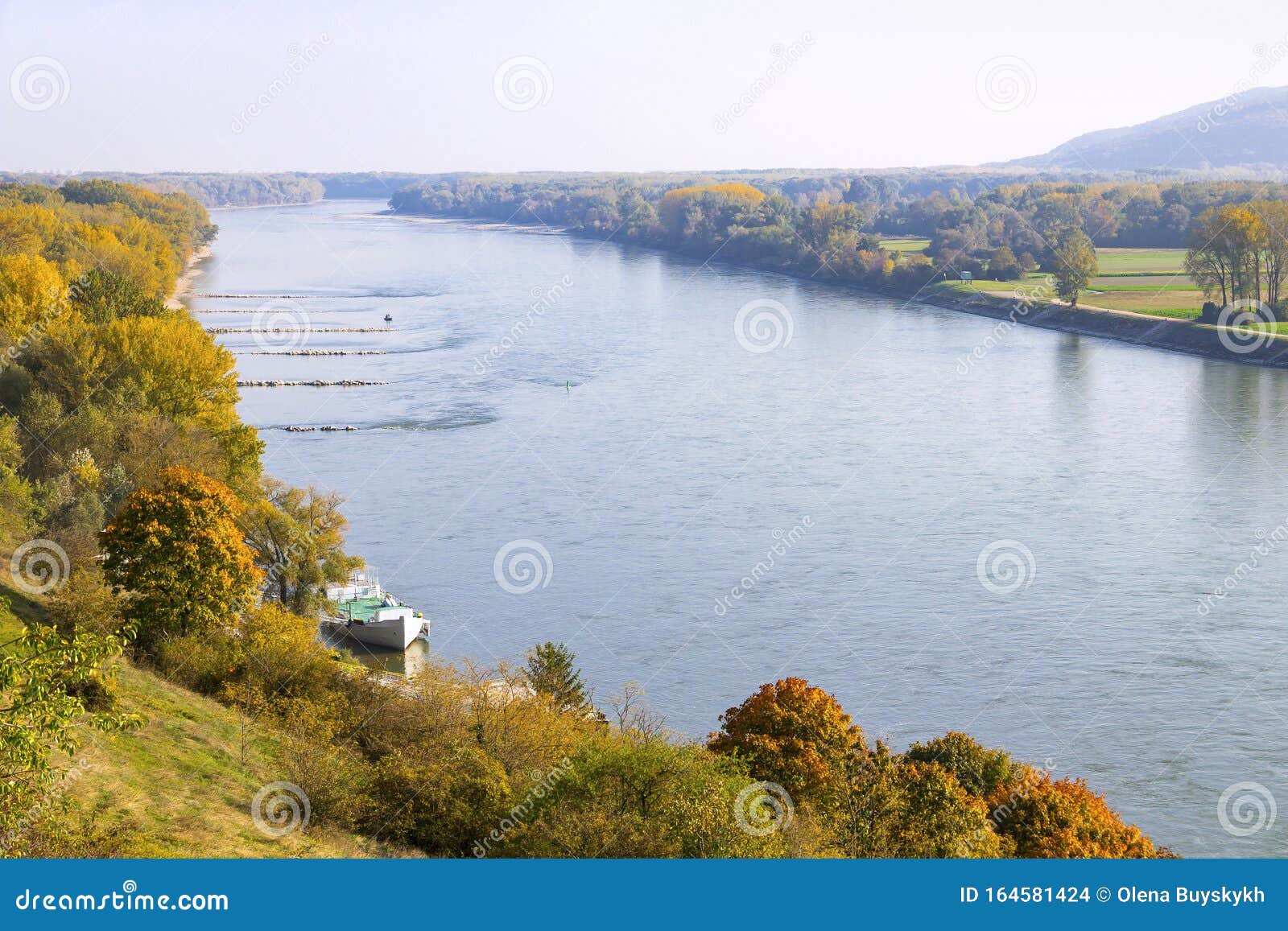 Danube River between Slovakia and Austria Stock Photo - Image of danube ...