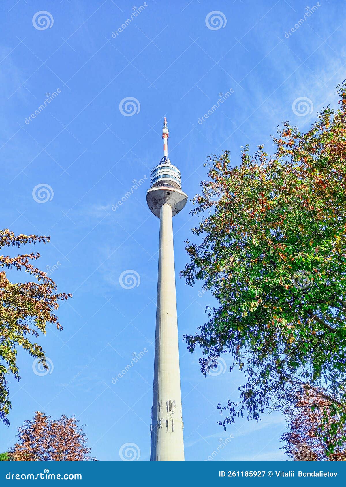 The Danube Tower in Vienna, Austria Stock Image - Image of tourism ...