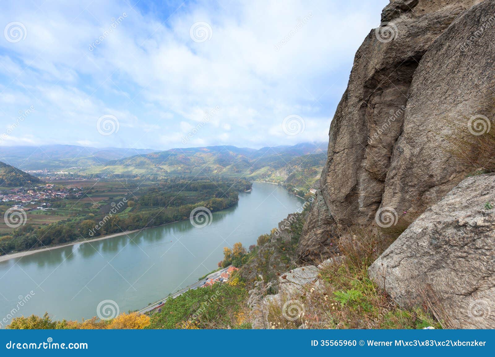 Danube Valley in Wachau; Austria Stock Photo - Image of plant, forest ...