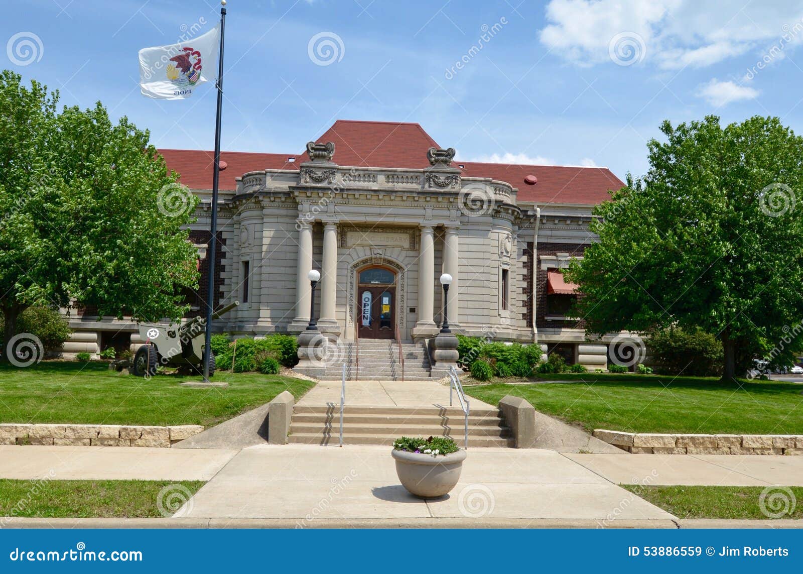 Danville Public Library editorial stock image. Image of built - 53886559