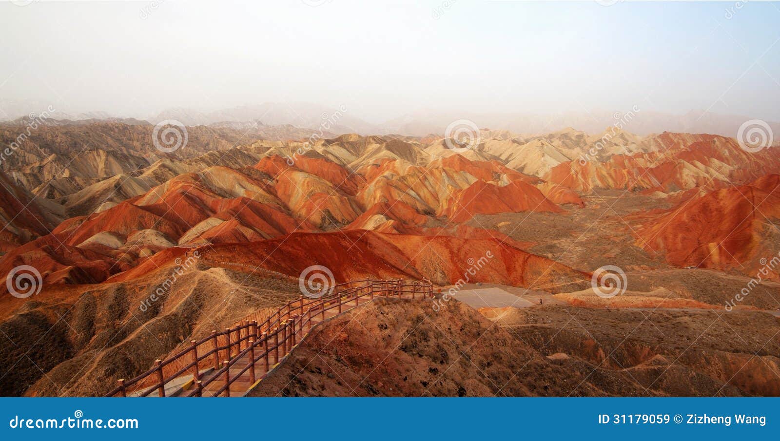 Danxia Landform in Zhangye, Gansu China Stock Image - Image of land ...