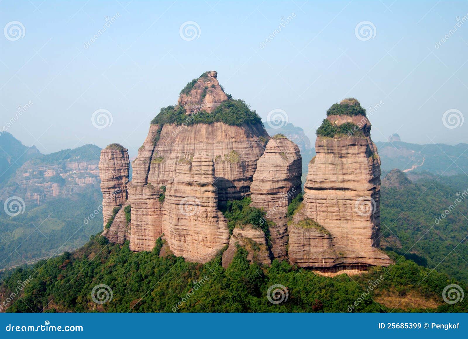 Danxia mountain 5 stock image. Image of china, renhua - 25685399