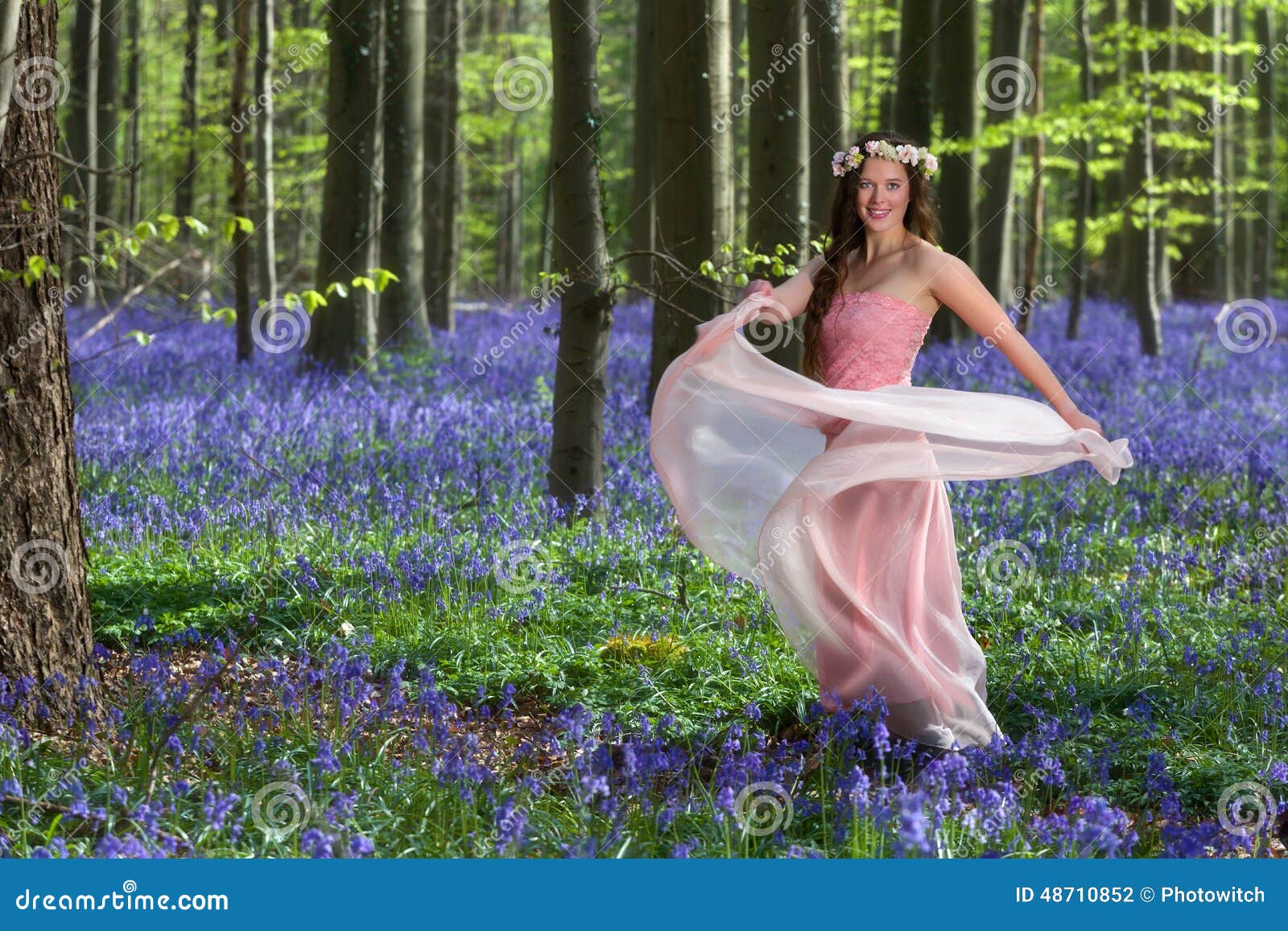 Danza De Hadas En Bosque De La Primavera Foto de archivo - Imagen de ...