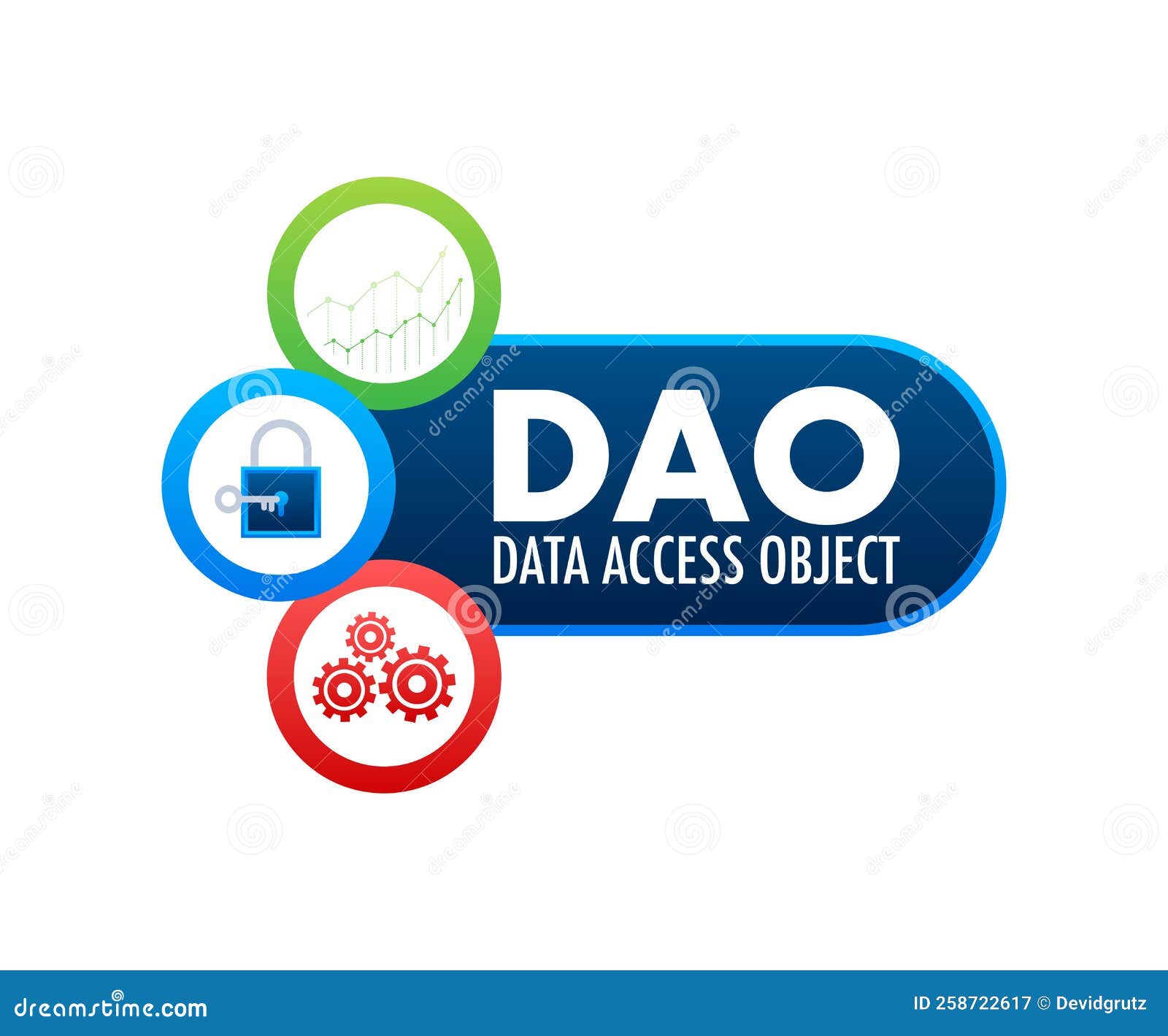 DAO - Data Access Object Business Concept. Vector Stock Illustration ... DAO - Data Access Object Business Concept. Vector Stock Illustration ...