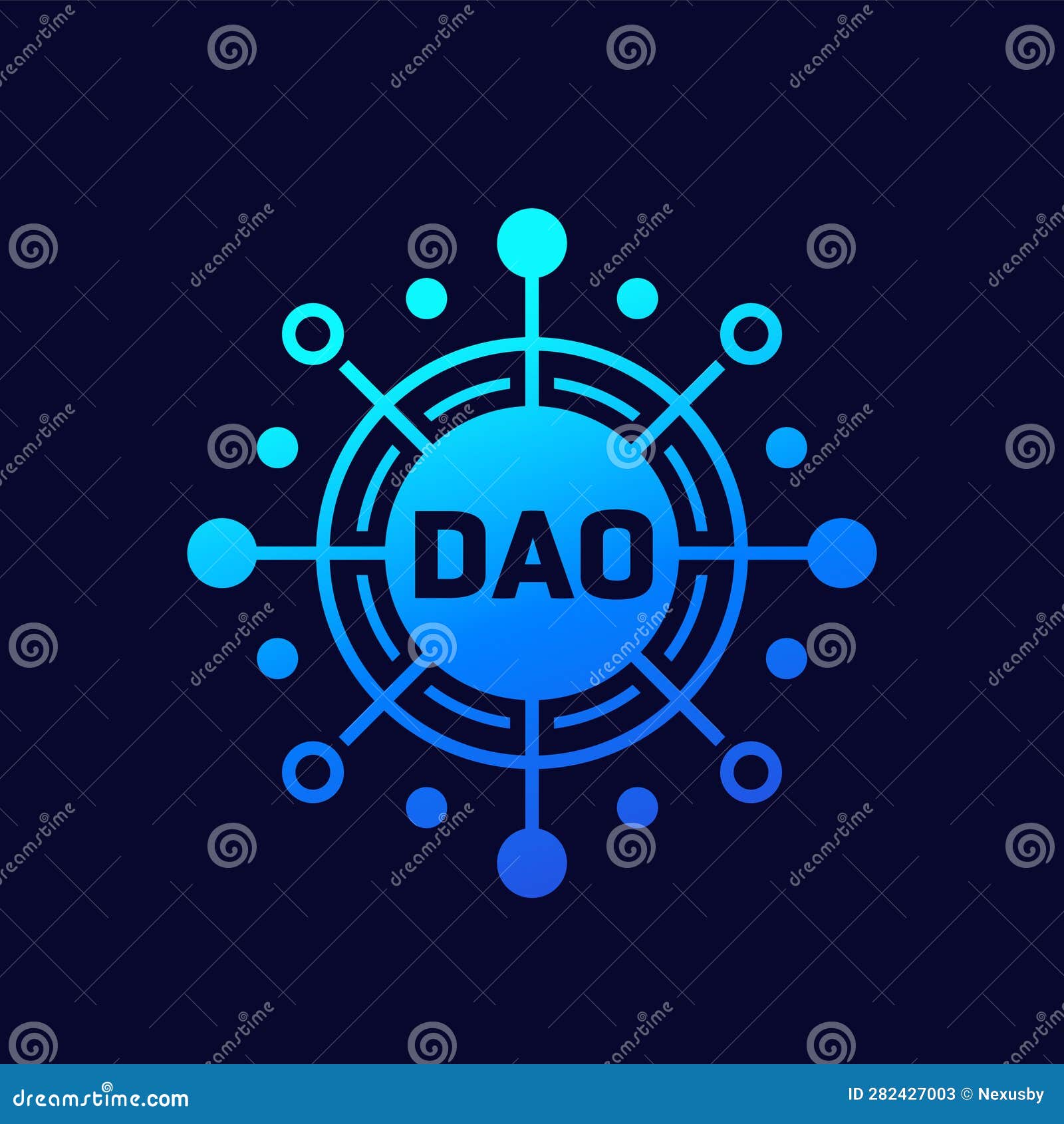 Distributed Autonomous Organization Concept - 3D Illustration Stock ...