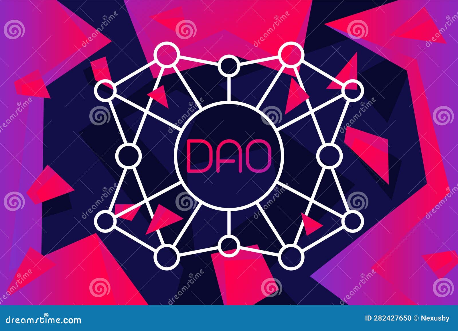 Distributed Autonomous Organization Concept - 3D Illustration Stock ...