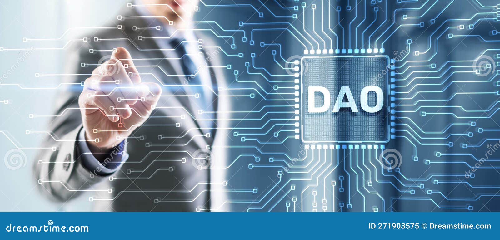 DAO. Decentralized Autonomous Organization Stock Image - Image of ...