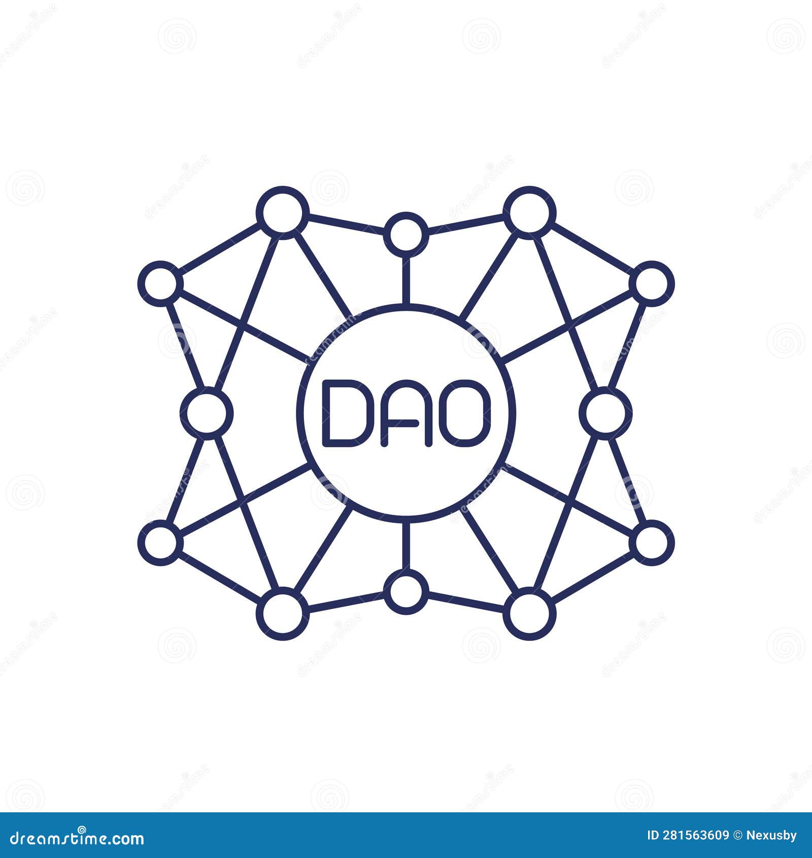 DAO Icon, Decentralized Autonomous Organisation Stock Vector ...