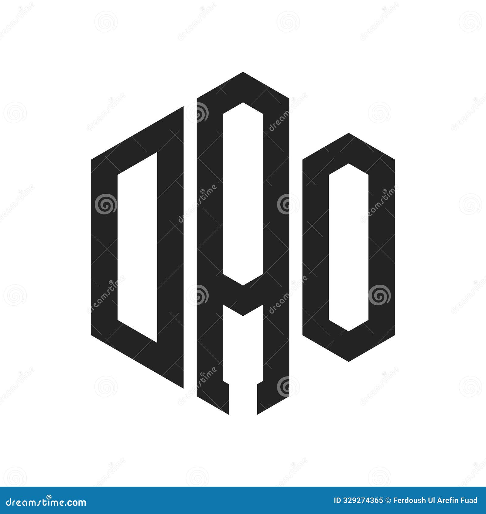 DAO Logo Design. Initial Letter DAO Monogram Logo Using Hexagon Shape ...
