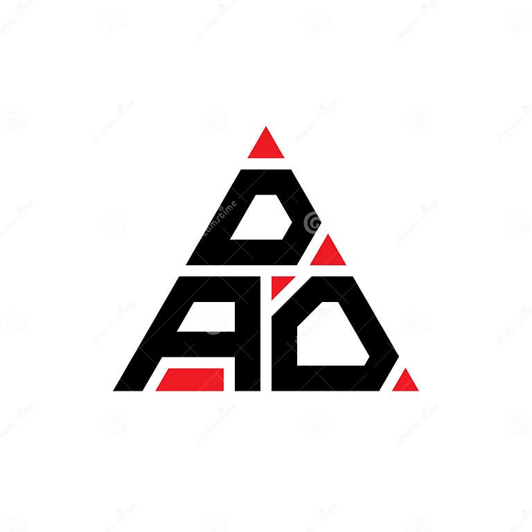 DAO Triangle Letter Logo Design with Triangle Shape. DAO Triangle Logo ...