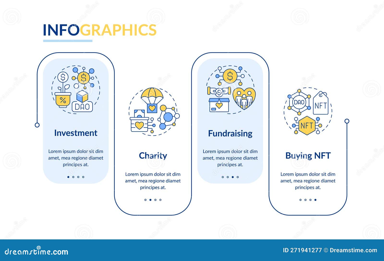 DAO Usage Purpose Rectangle Infographic Template Stock Illustration ...
