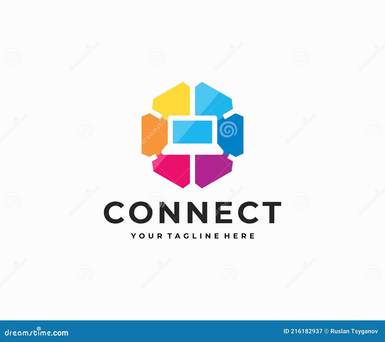 Dapp Development Logo Design. Computer Networking Vector Design Stock ...