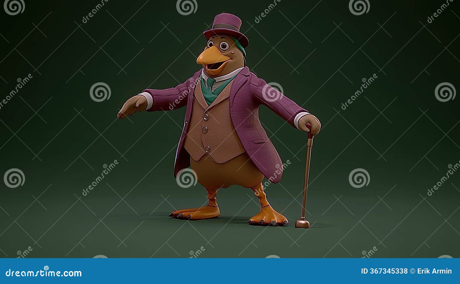 Dapper Duck A Hyper-realistic Illustration Of A Bird In A Business Suit ...