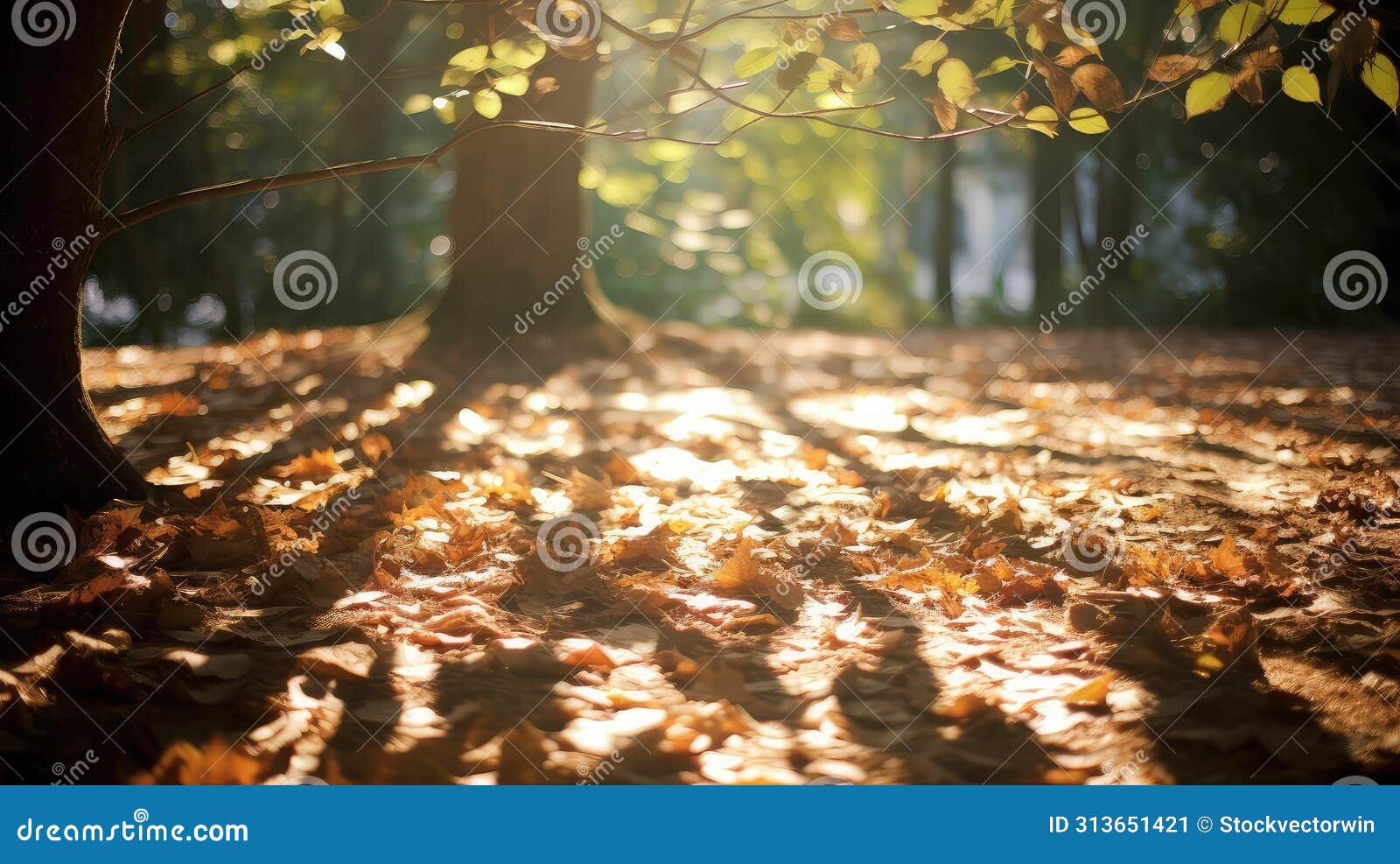 Dappled light shining stock illustration. Illustration of sunny - 313651421