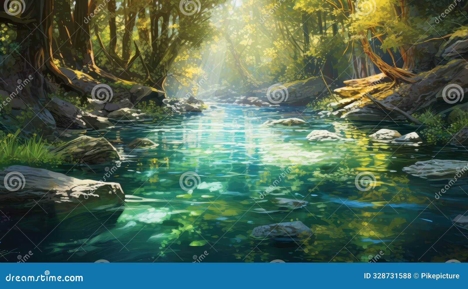 Dappled water light stock illustration. Illustration of generated ...