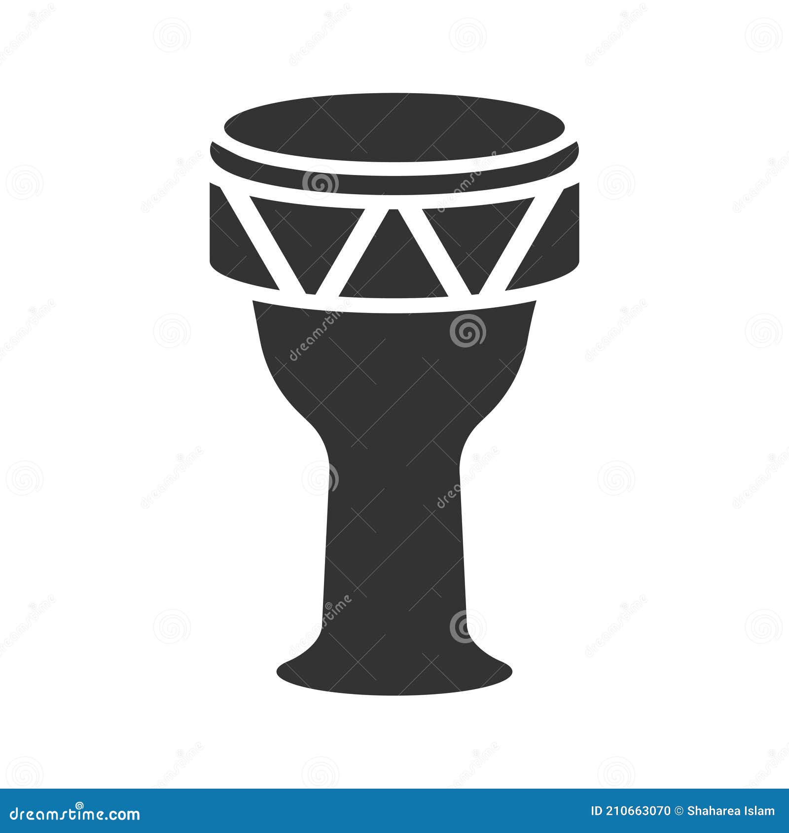 Darbuka Musical Instrument Icon Stock Vector - Illustration of musical ...