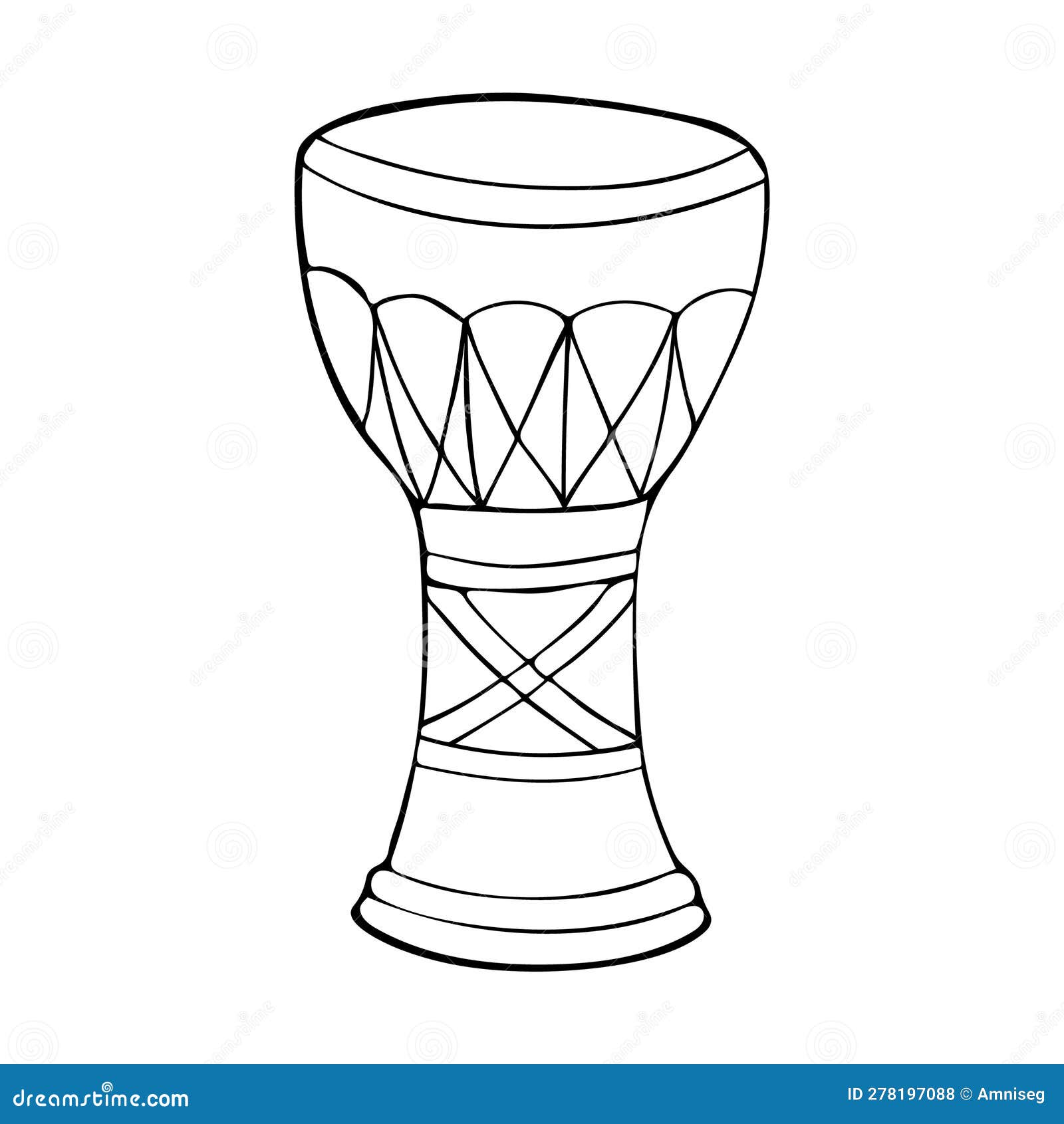 Darbuka Percussion Instrument of the Middle East Vector Illustration ...