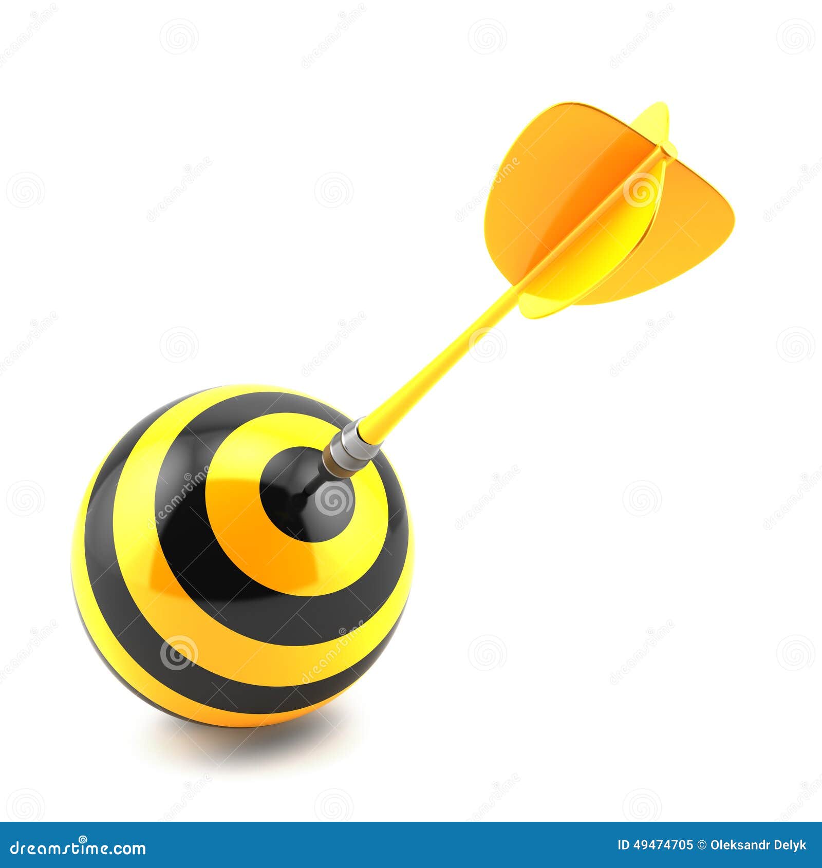 Dard au centre de la cible illustration stock. Illustration du repère ...