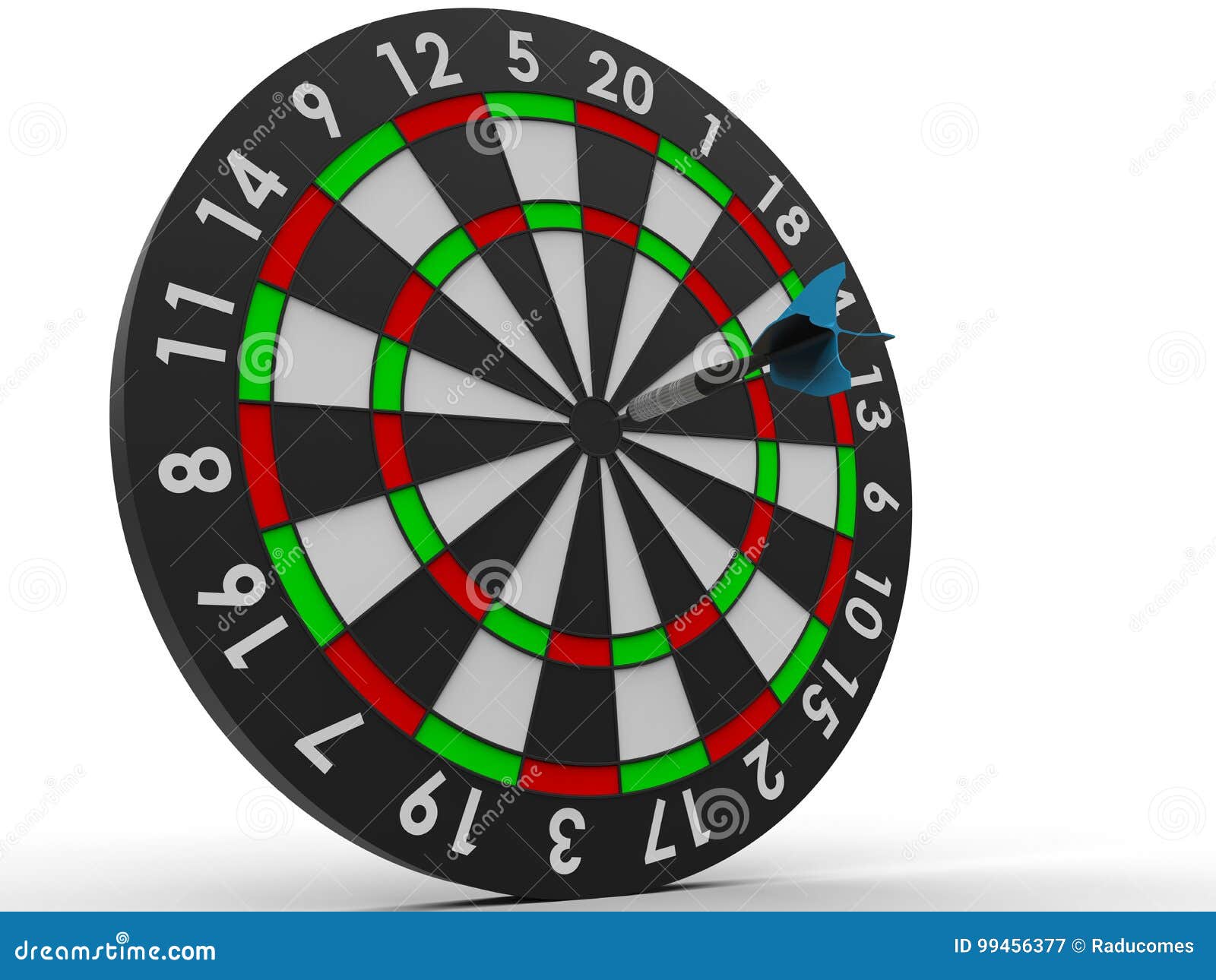 Dard Bleu Frappant Le Concept Central De Cible Illustration Stock ...