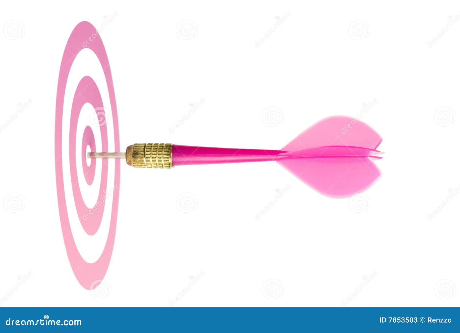 Dard Central Heurtant La Cible Rose Image stock - Image du gibier ...