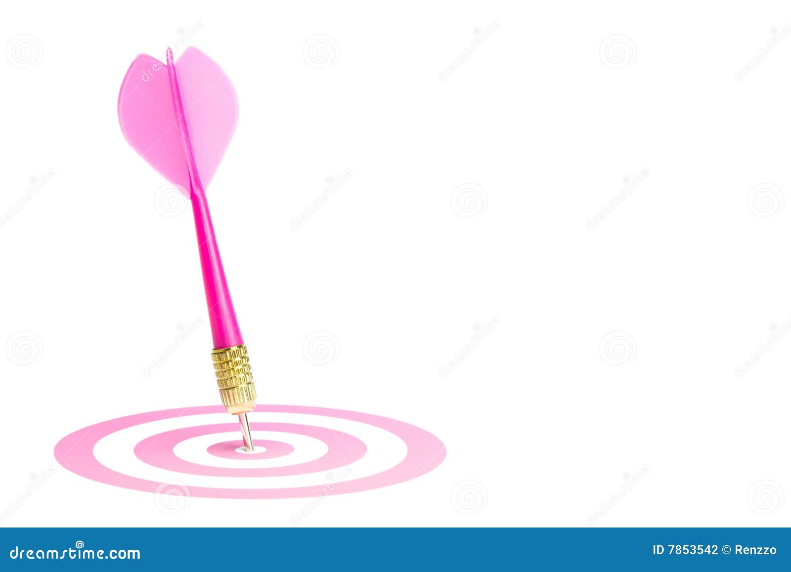 Dard Central Heurtant La Cible Rose Photo stock - Image du dard, centre ...