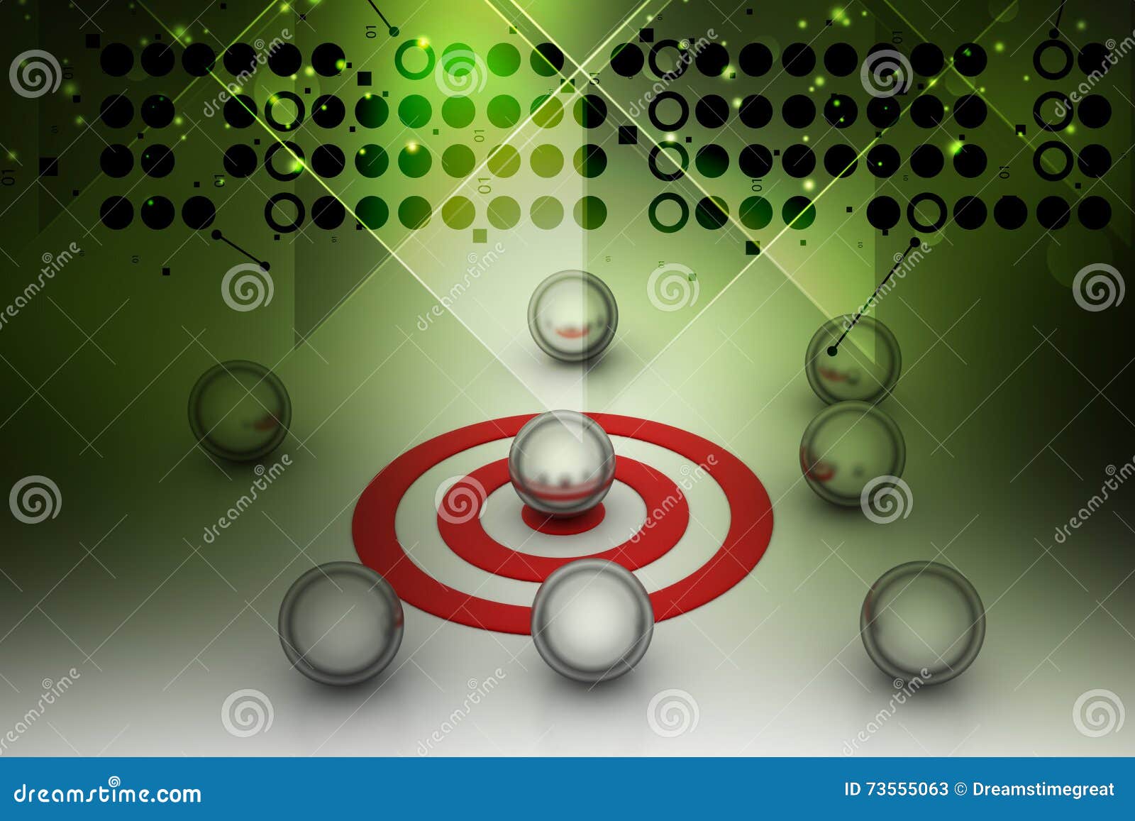 Dard De Cible Avec La Boule Illustration Stock - Illustration du rouge ...