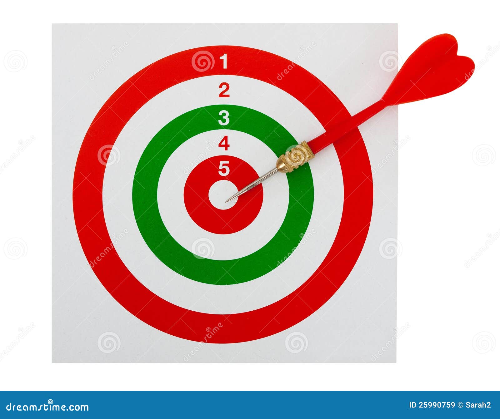 Dard Et Cible, Rouge, Blanc, Vert - D'isolement Image stock - Image du ...