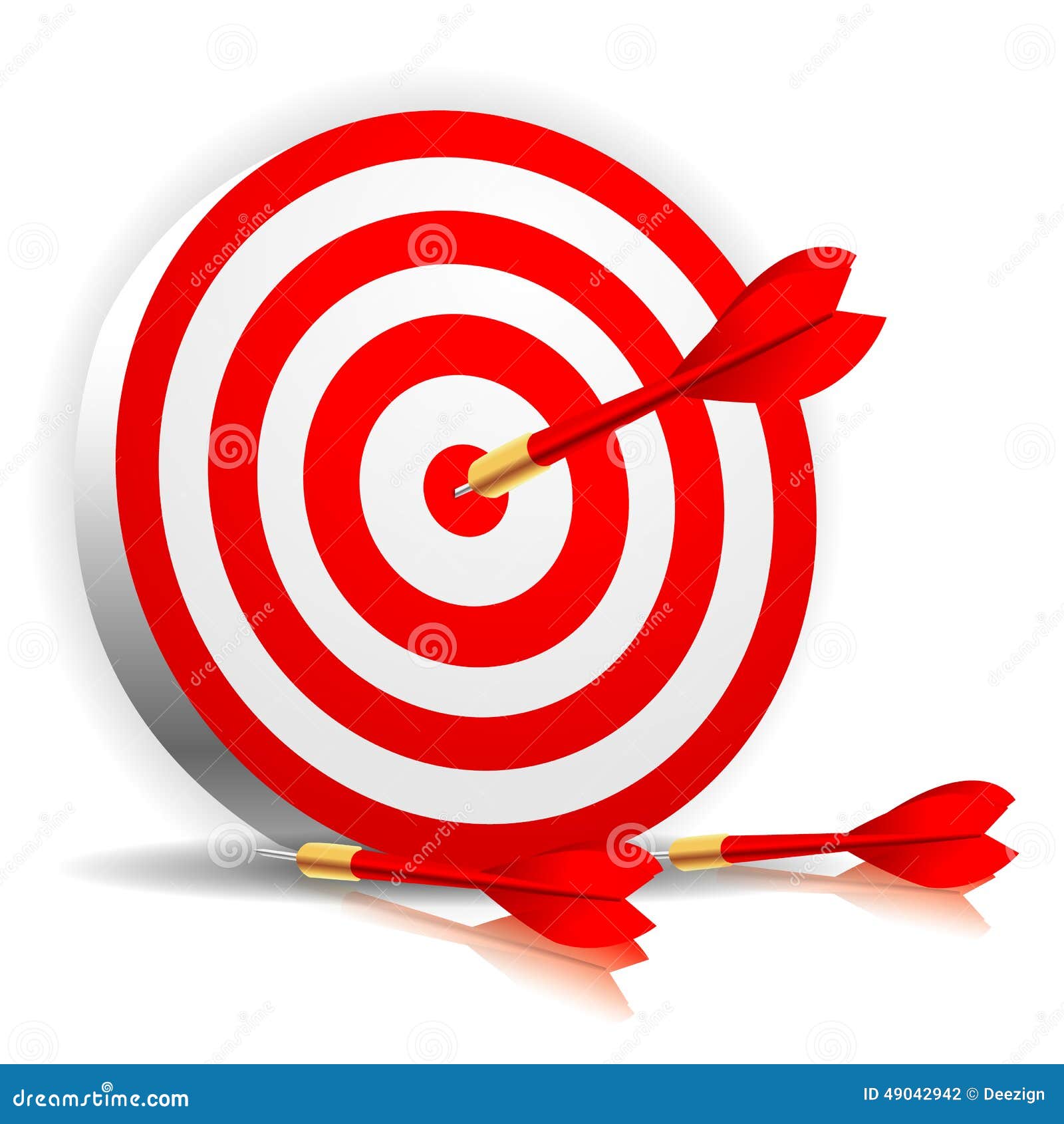 Dard heurtant une cible illustration de vecteur. Illustration du ...