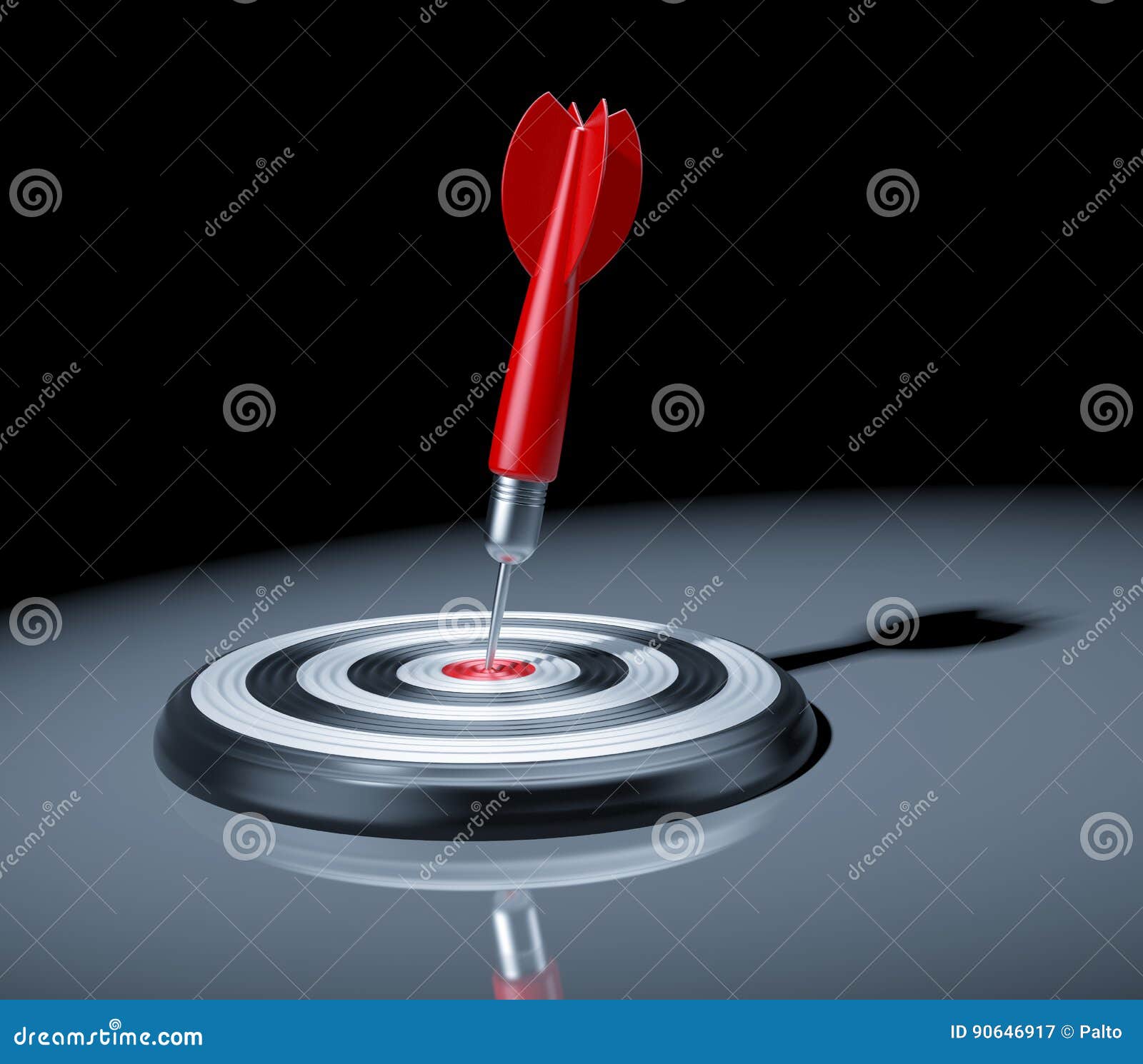 Dard Rouge Au Centre De Cible De La Cible Illustration Stock ...