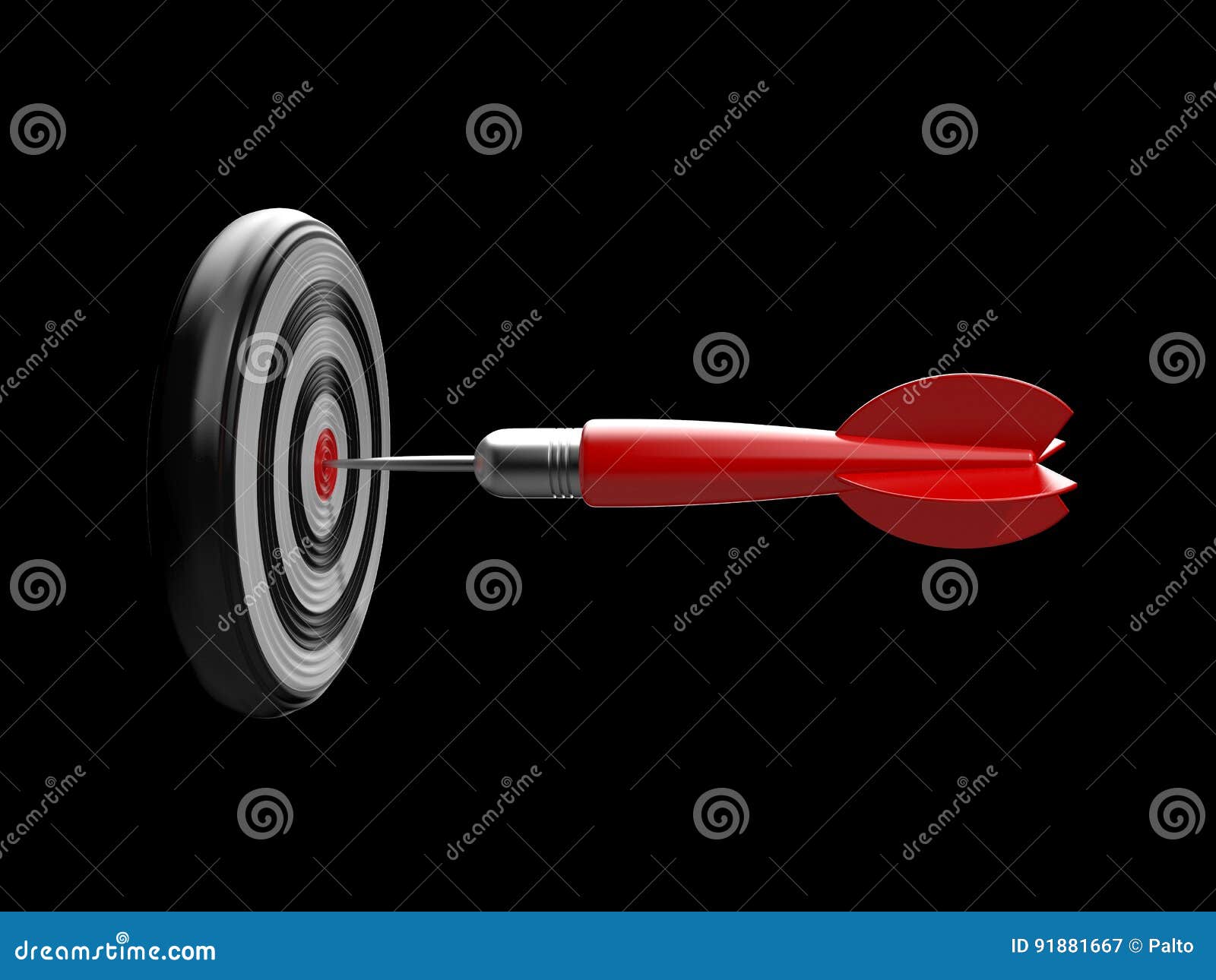 Dard Rouge Au Centre De Cible De La Cible Illustration Stock ...