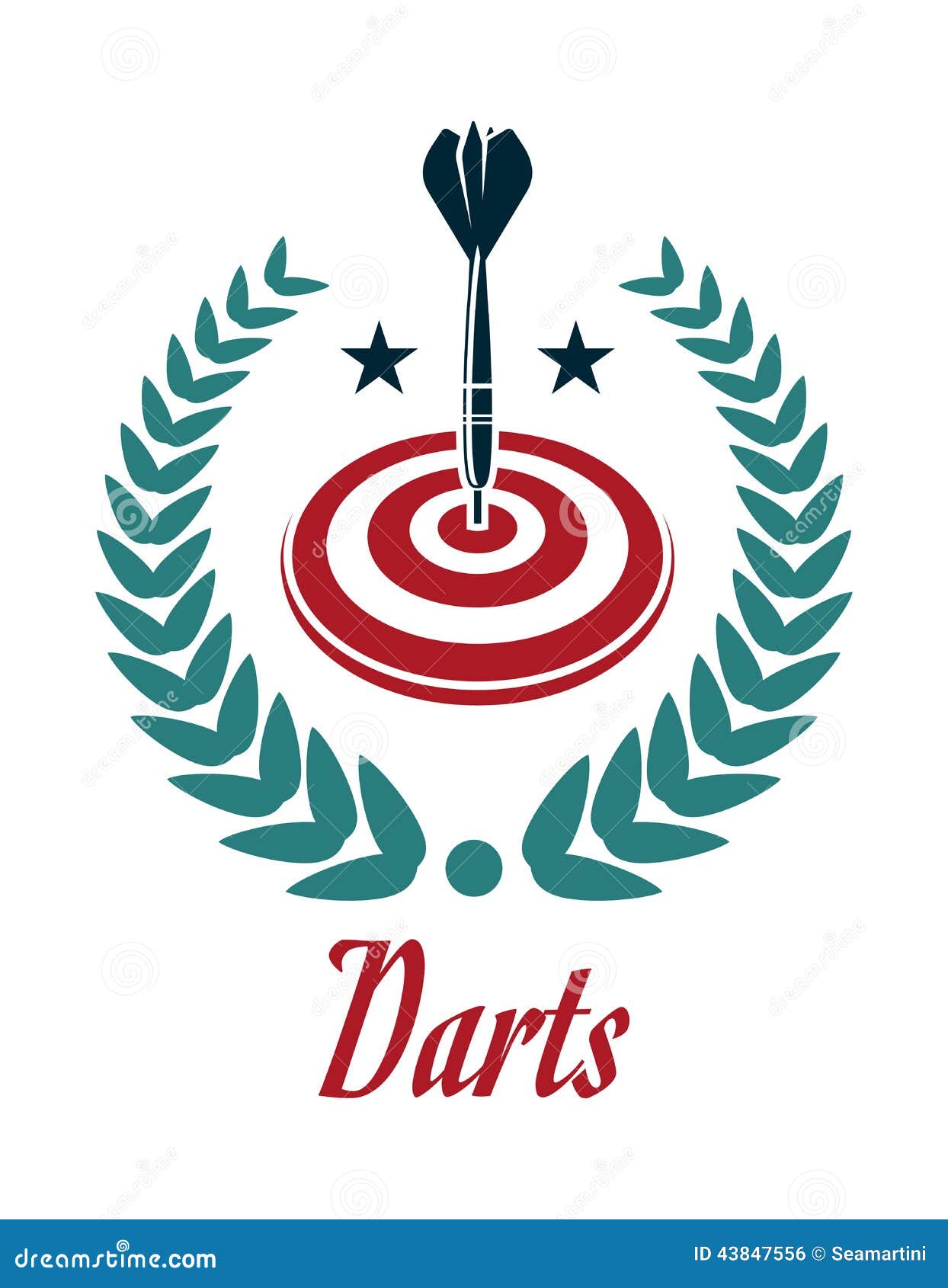 Dardi Che Mettono in Mostra Emblema Illustrazione Vettoriale ...