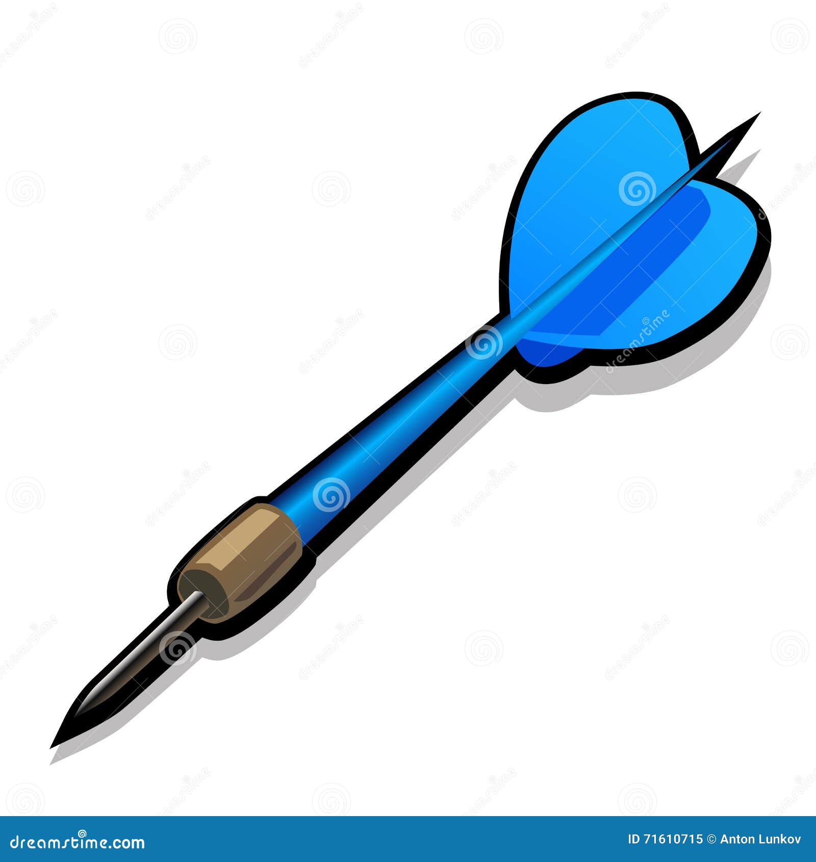 Dardo Azul Para Dardos Ícone No Fundo Branco Ilustração do Vetor ...