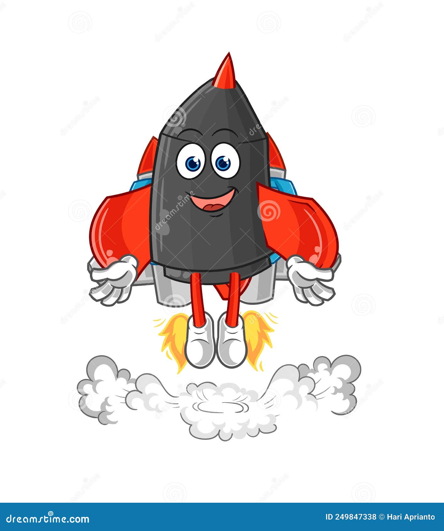 Dardo Con Jetpack Mascot. Vector De Dibujos Animados Ilustración del ...