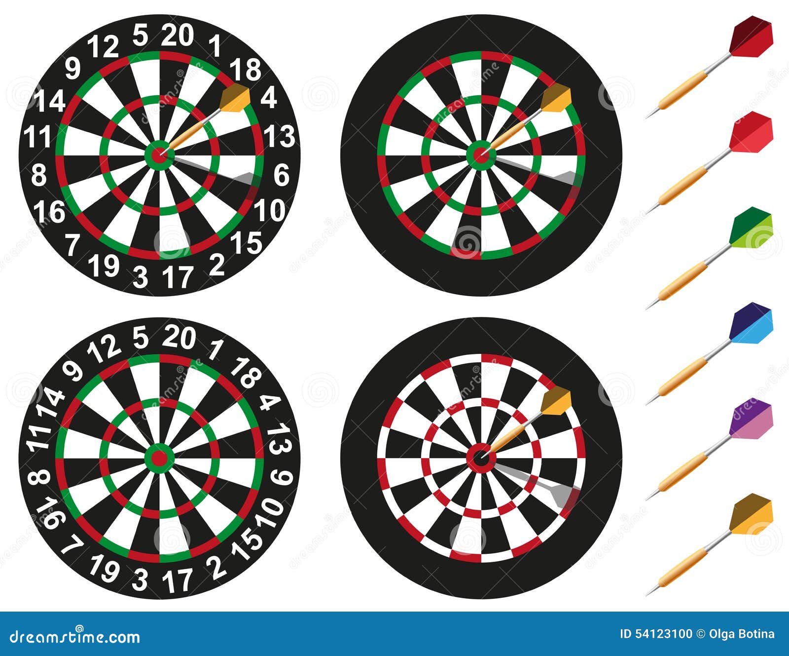 Dards illustration de vecteur. Illustration du rond, vecteur - 54123100