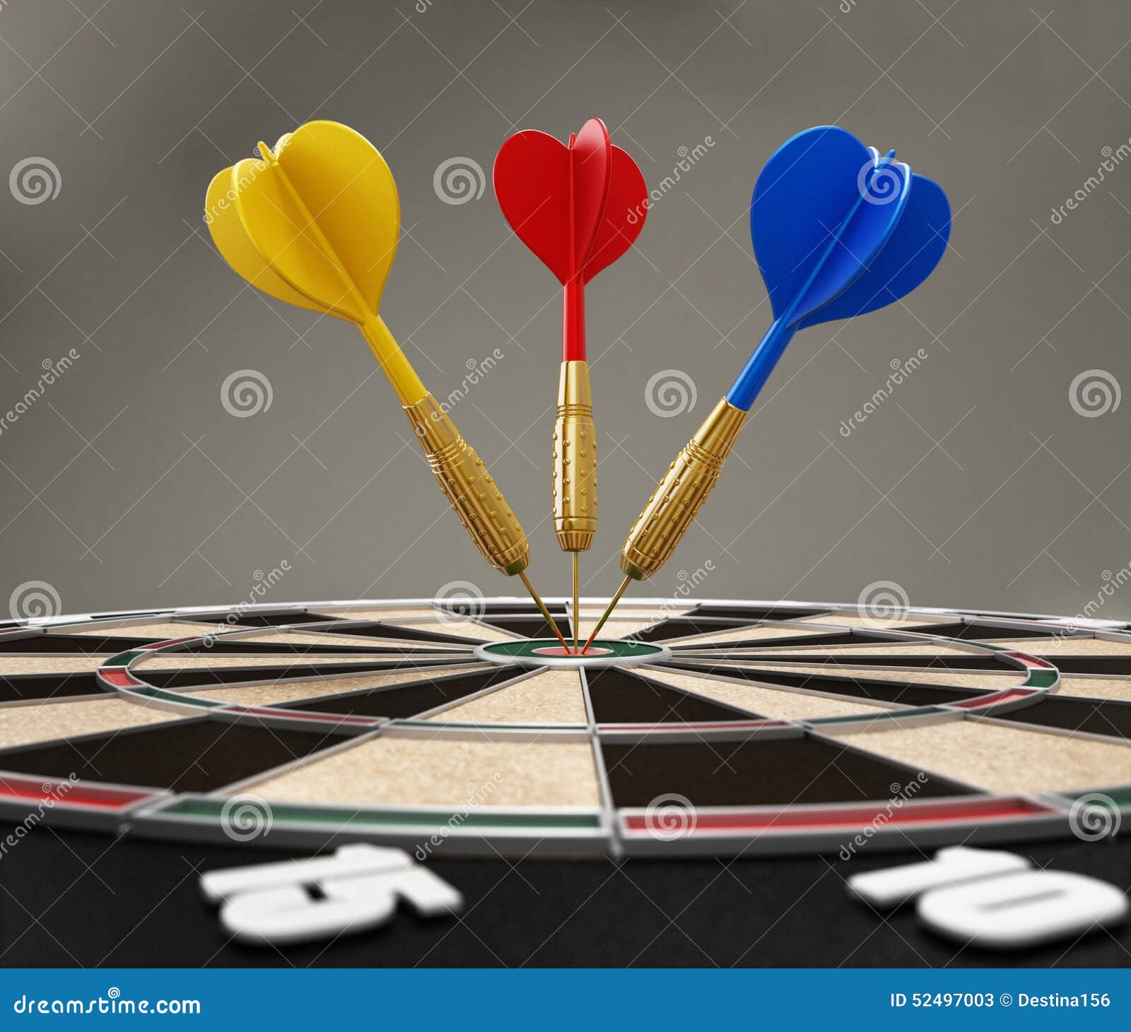 Dards Au Centre De La Cible Illustration Stock - Illustration du chance ...