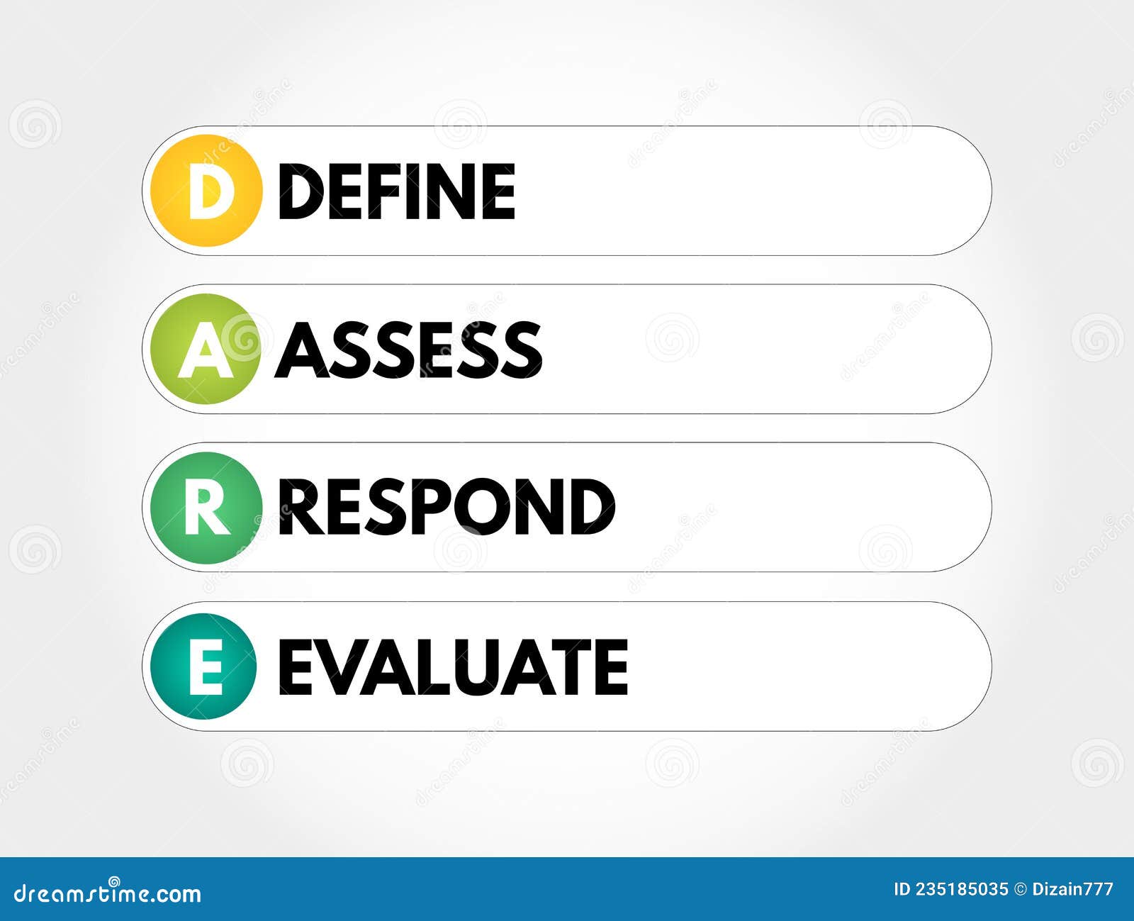 ACHIEVE Assess Plan Decide Act Arrows Stock Illustration ...