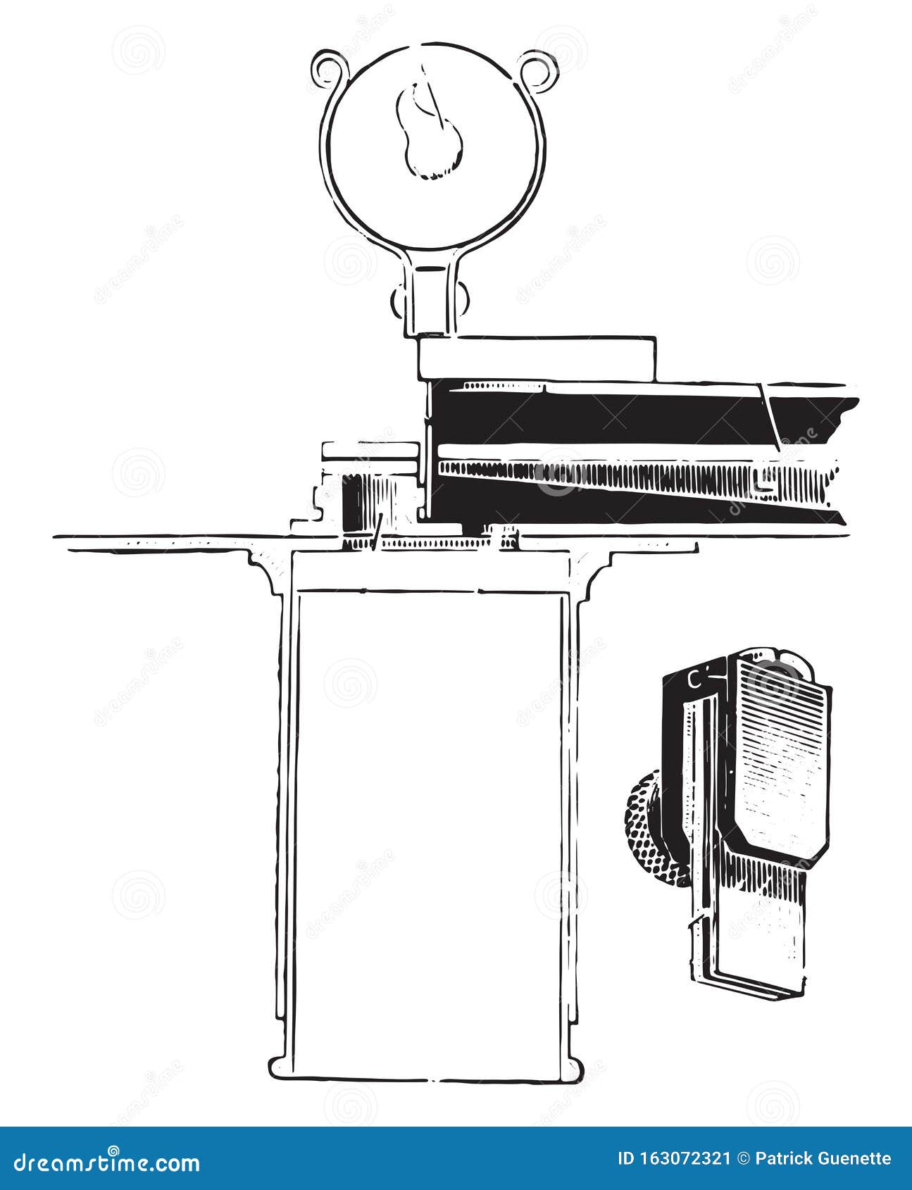 Dare`s Hemoglobinometer, Vintage Engraving Stock Vector - Illustration ...