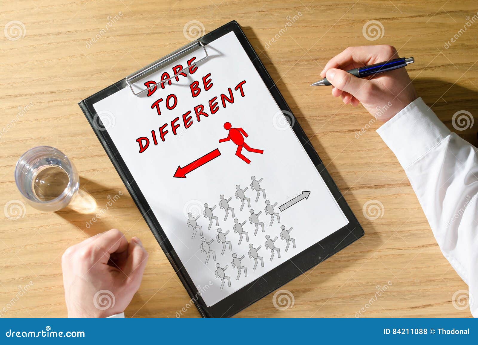 Dare To Be Different Concept on a Desk Stock Photo - Image of daring ...