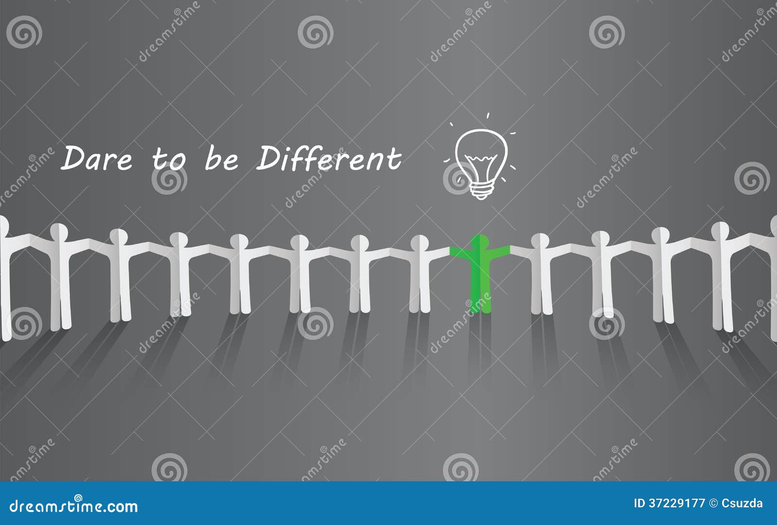 Dare to be different stock vector. Illustration of positive - 37229177