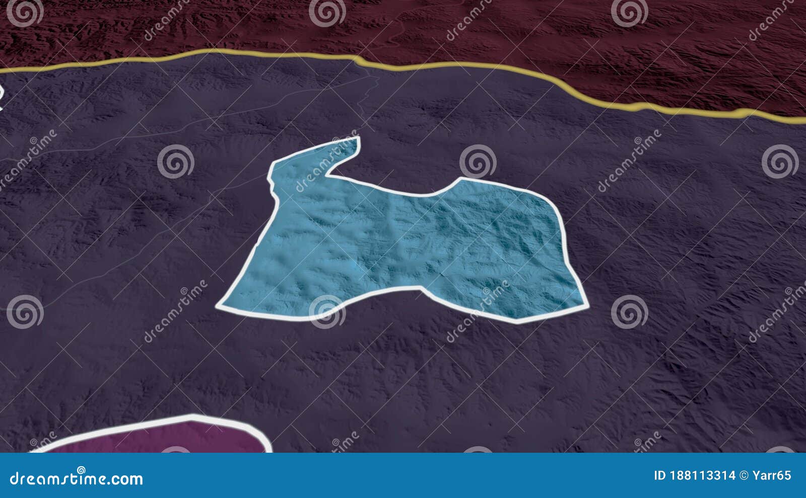 Darhan-Uul, Mongolia - Highlighted. Administrative Stock Illustration ...