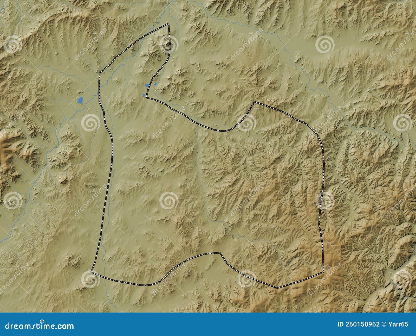 Darhan-Uul, Mongolia. Physical. No Legend Stock Illustration ...