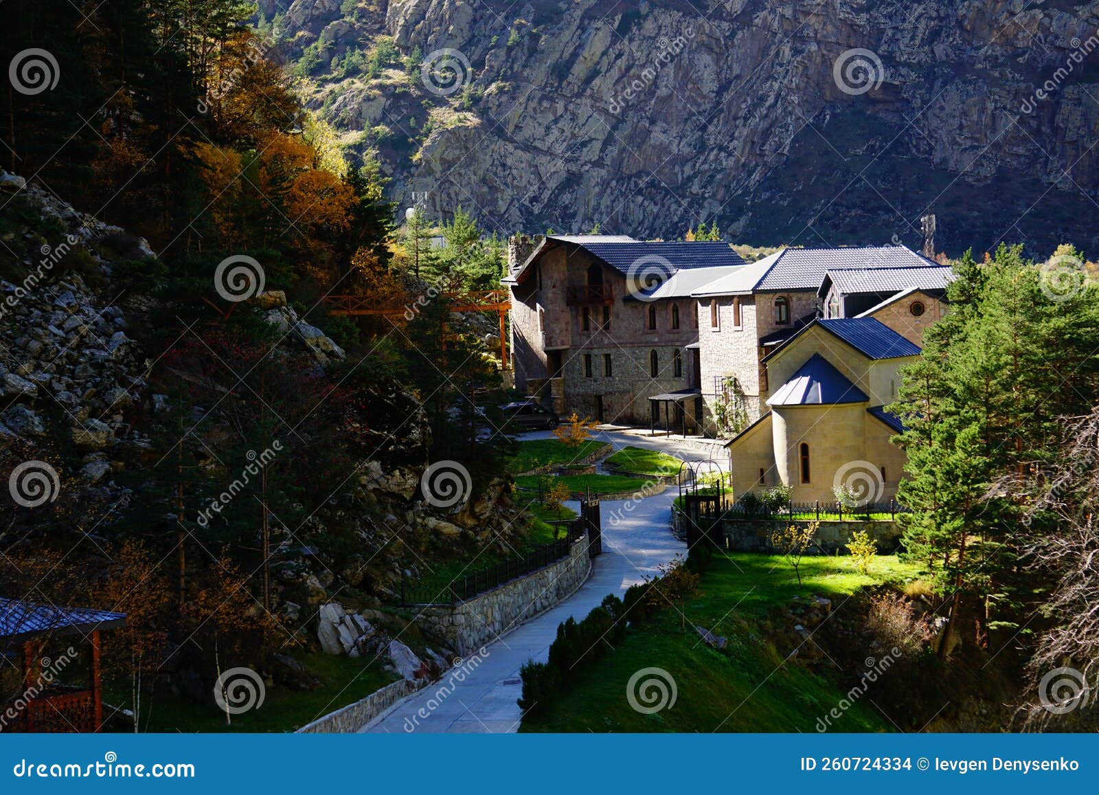Dariali Monasteri Complex. Georgia. Stock Photo - Image of main ...