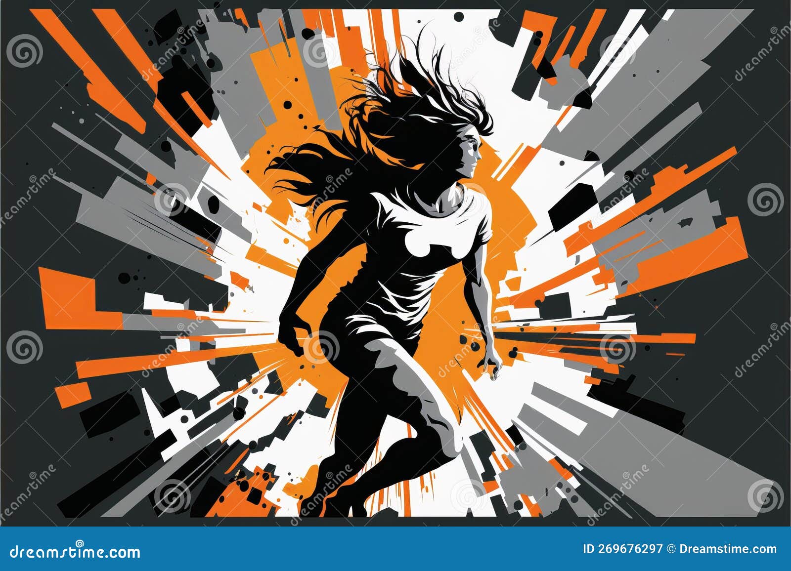 Daring Abstract Art (generative AI) Stock Illustration - Illustration ...